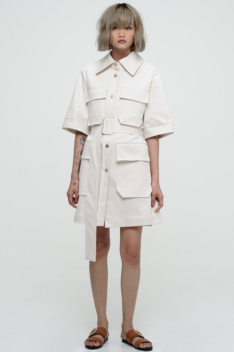 Beige Utility Dress – deliverdeliverdaily